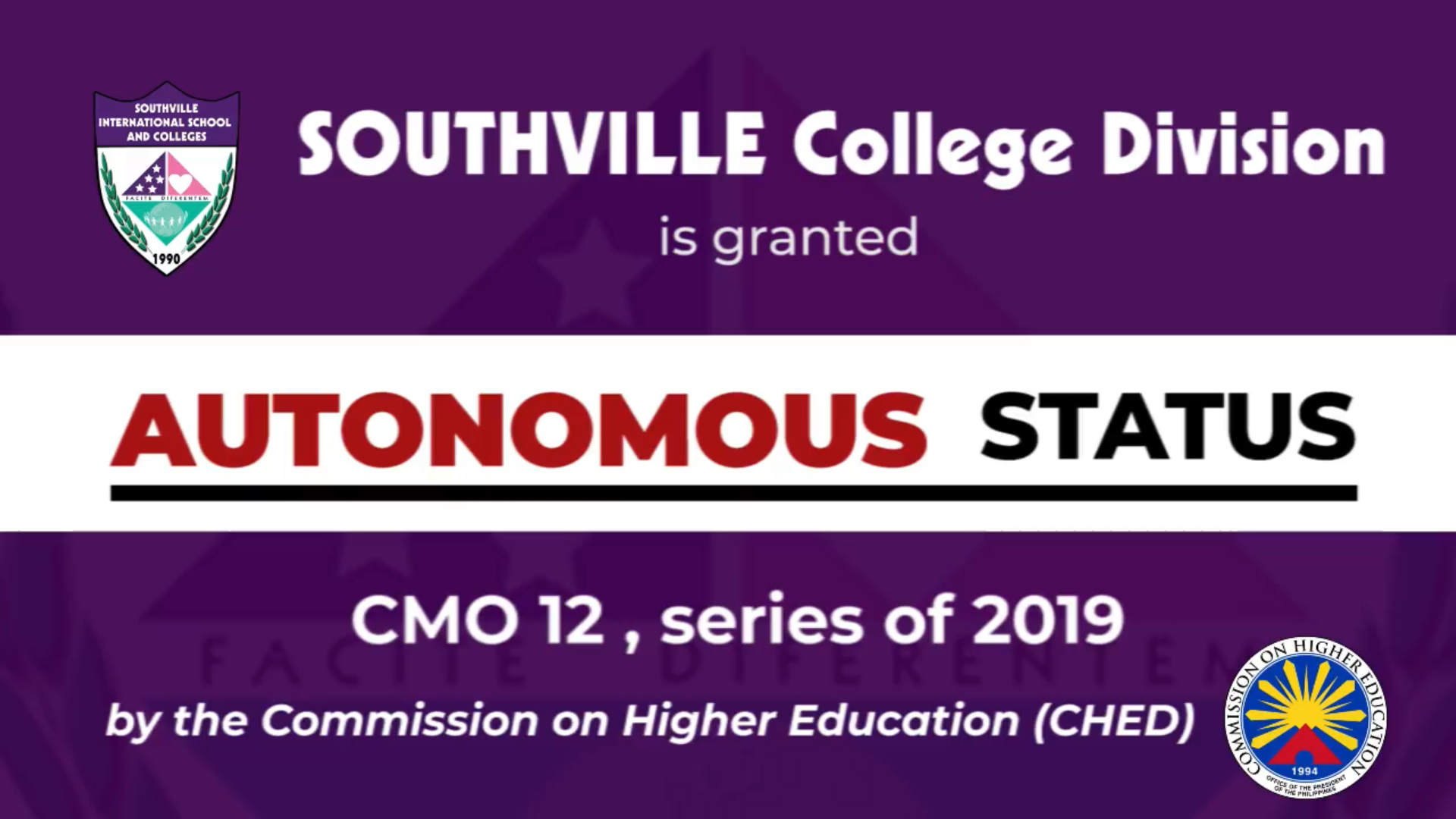 Southville College Division – NOW AUTONOMOUS!